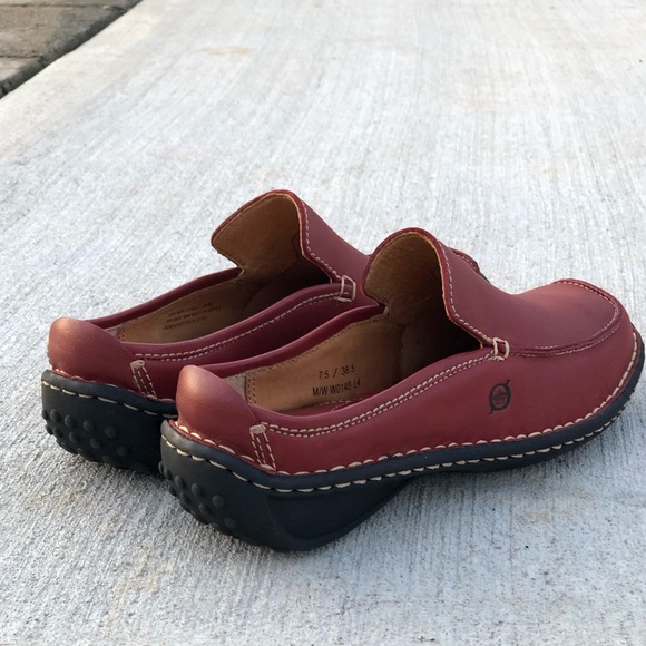 Born | Shoes | Womens 75 Born Handcrafted Red Leather Slip On | Poshmark